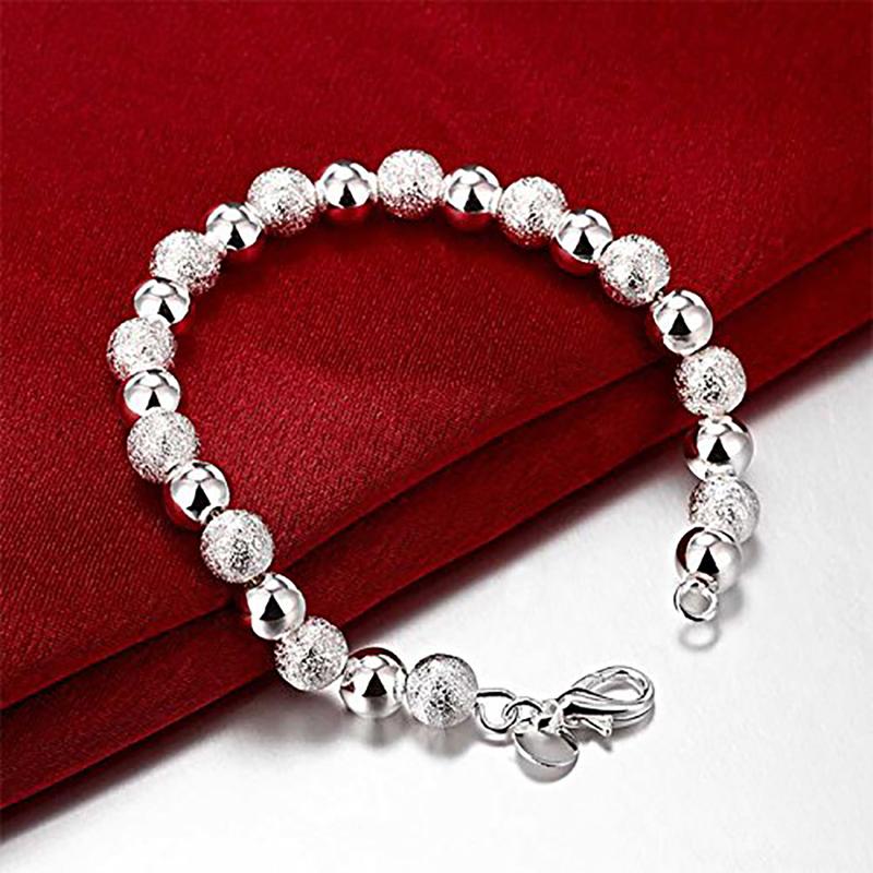 Gelang fesyen untuk wanita, gelang manik timbul 8mm berkilat - TikTok ...