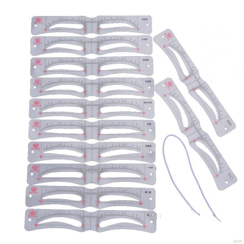 12Pcs Eyebrow Stencil Set Quick Thrush Makeup Tool Eyebrow Shaping ...