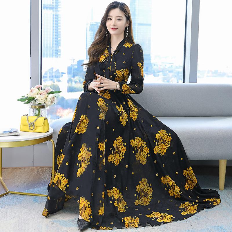 Gaun Panjang Sifon Jacquard, Fesyen, Sangat Elegan, Pinggang - TikTok ...