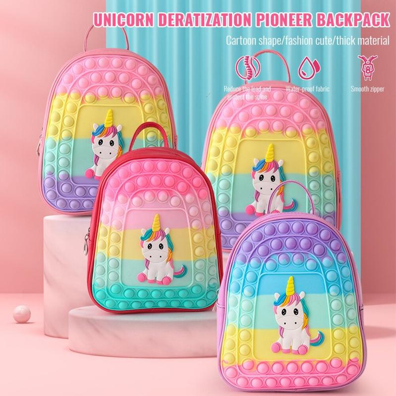 {Christmas gifts for girls} Pop It Backpack Fidget Toy Unicorn - TikTok ...