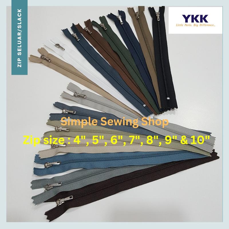 Genuine YKK Zipper 4", 5", 6", 7", 8", 9" & 10" (for Slack) - TikTok ...