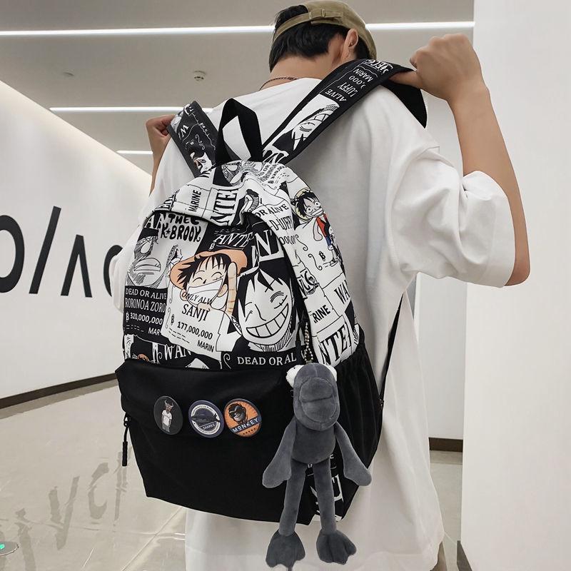 Beg Sekolah One Piece, Untuk Lelaki dan Wanita, Gaya Ins Jepun, Fesyen ...