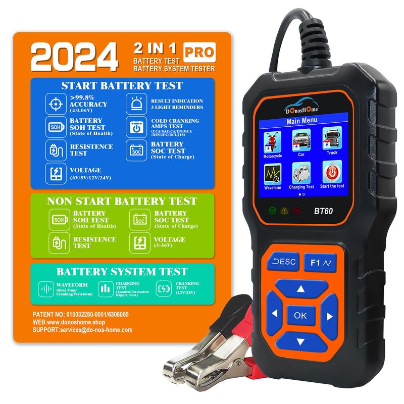 Car Battery Tester, Multifunctional Car Battery Test Tool, Accurate ...
