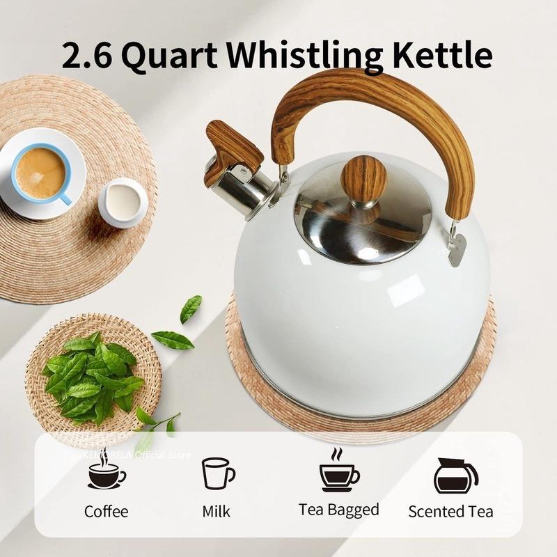 Geometric Style Whistle Boiling Kettle, Stainless Steel Wate - TikTok ...