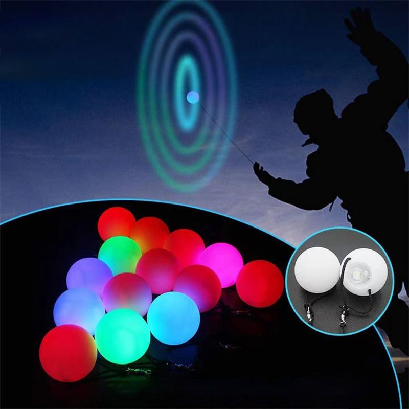 Gift Colorful LED POI Ball Waterproof Creativity Luminous Belly ...