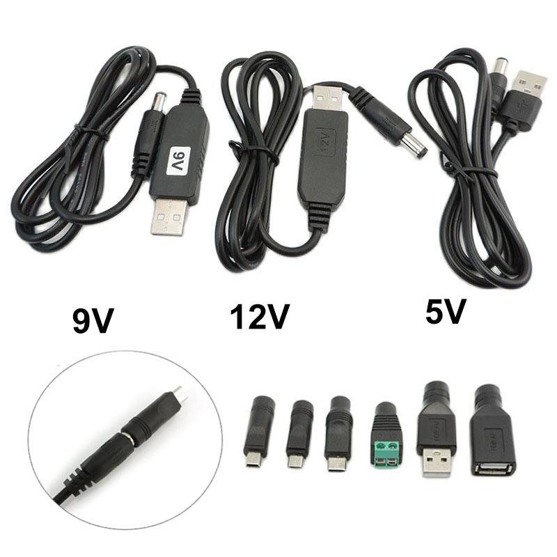 Talian Peningkatan Kuasa USB, USB ke DC 5V 9V 12V, Mini 5pin - TikTok ...