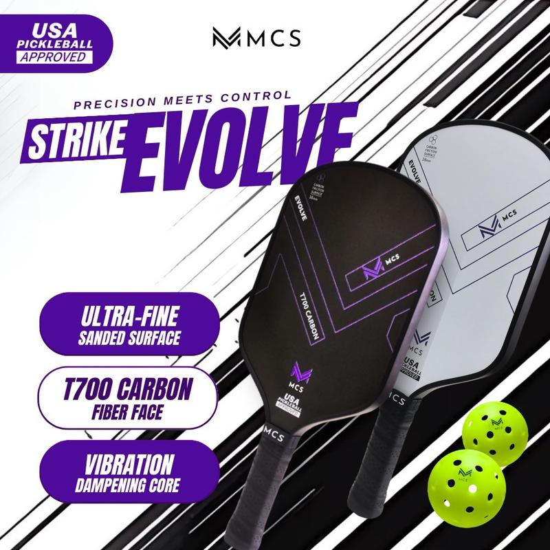 【MCS PICKLEBALL】EVOLVE T700 Carbon Fiber Pickleball Paddle Set - TikTok Shop Malaysia