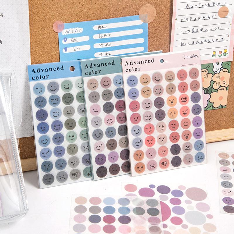 3Pcs/Pack Instagram Polka Dot Smiley Face Sticker DIY Diary Hand ...