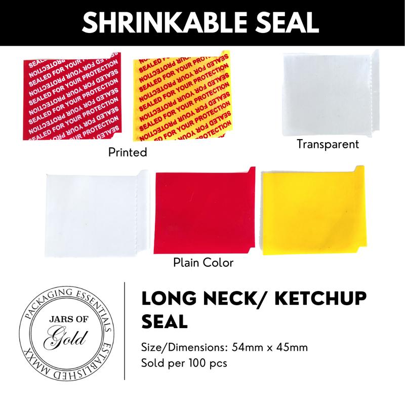 Plastic Shrinkable Seal (Selyo) for Long Neck/Ketchup/Tanduay/Litro ...