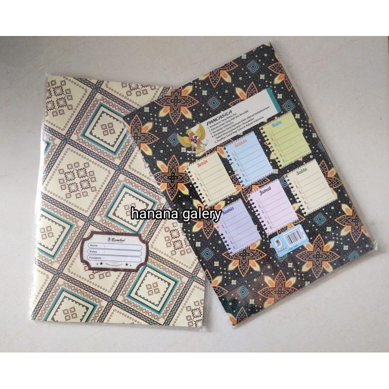 SAMPUL KERTAS BATIK PREMIUM / SAMPUL BUKU BATIK(1 PACK ISI 20 LEMBAR ...