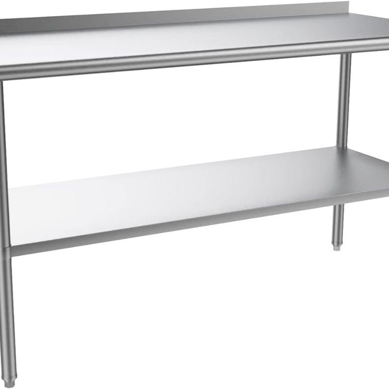 ROVSUN 60'' x 24'' Stainless Steel Table for Prep & Work,Commercial ...