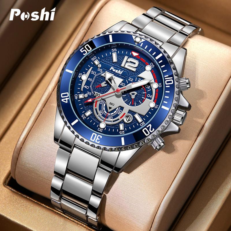 Jam Tangan Kuarza Lelaki, Gaya Perniagaan, Poshi 928, Jam Tangan Sukan ...
