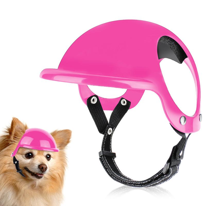 Pet Helmet with Ear Hole Adjustable Dogs Motorcycle Hat Sun And ...