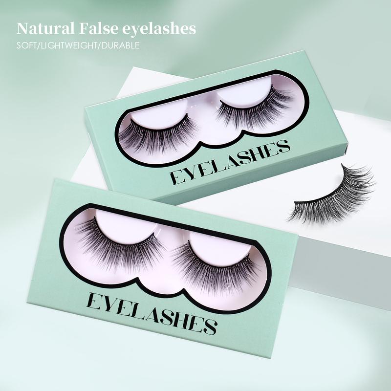 New Eyelash Extensions Natural Thick One-Piece Box Set Pair Synthetic ...