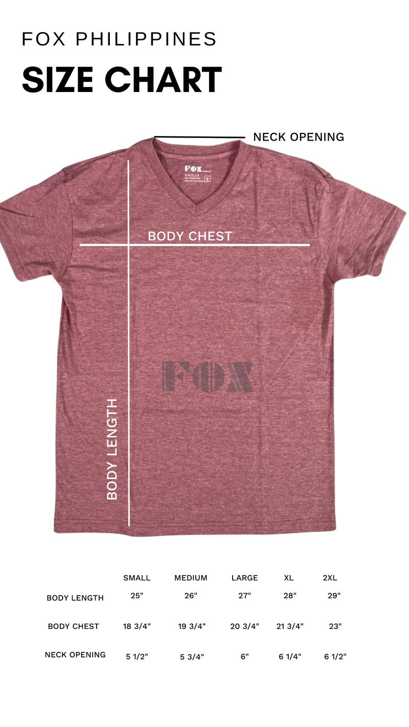 FOX PH Fitted V Neck T-Shirt Plain Acid Color Tee Premium Cotton ...
