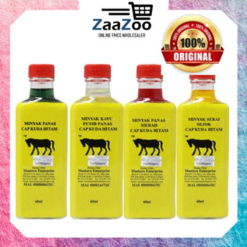 Minyak Panas / Minyak urut - Massage Oil - Cap Kuda Hitam 60ml - TikTok ...