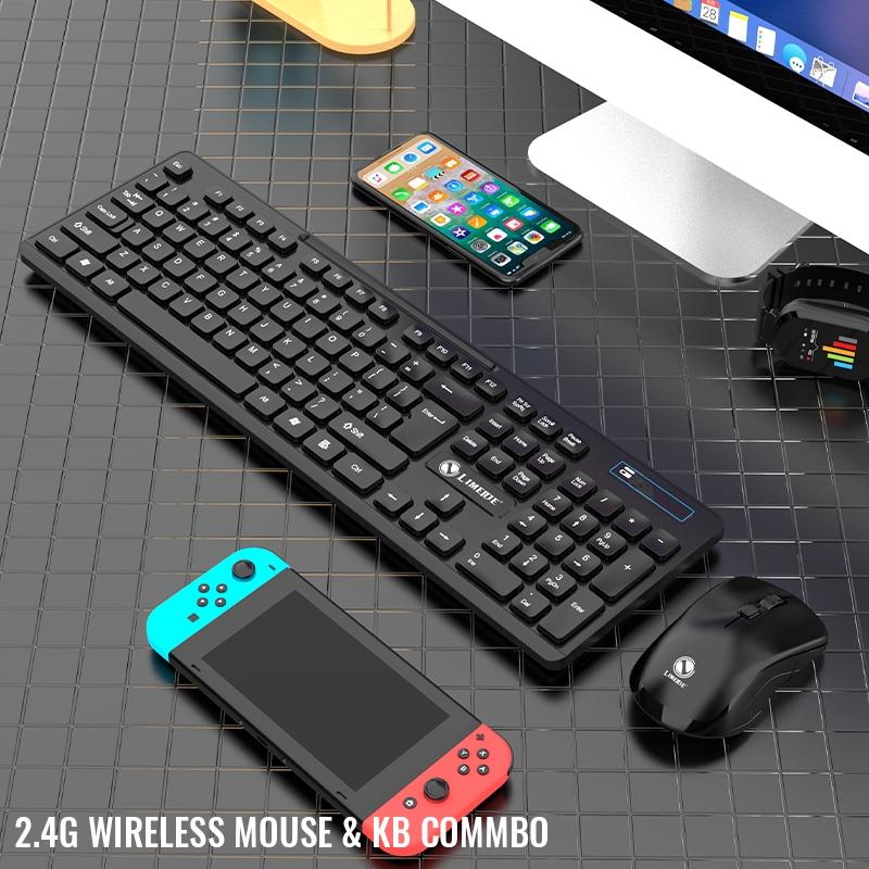 LIMEIDE W100 104-key wireless keyboard and mouse set for business ...