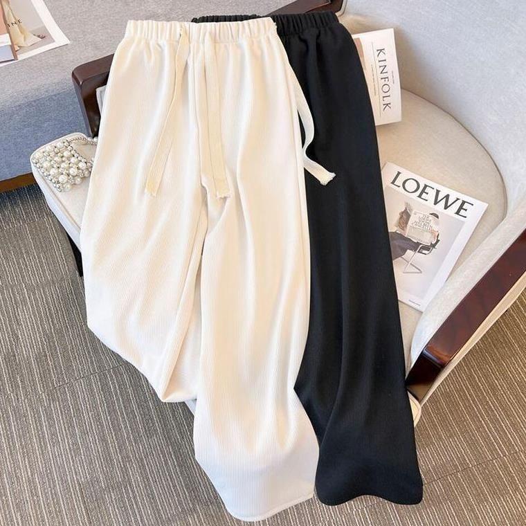 Seluar Kaki Lebar Bertali, Bersaiz Besar (40-130kg), Untuk Wanita ...