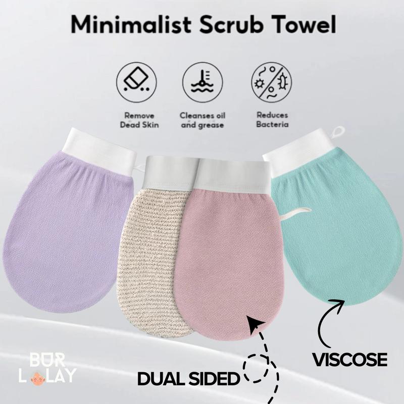 Burlolay Dual Sided Exfoliating Shower Bath Body Scrub Mittens - TikTok ...