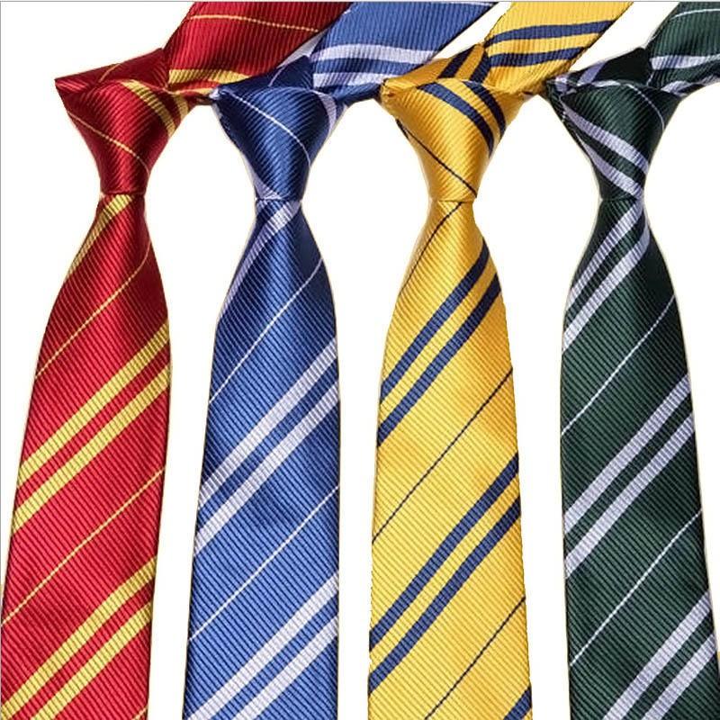 【Sour plum】School Stripe Necktie Badge Tie Gryffindor Slytherin ...