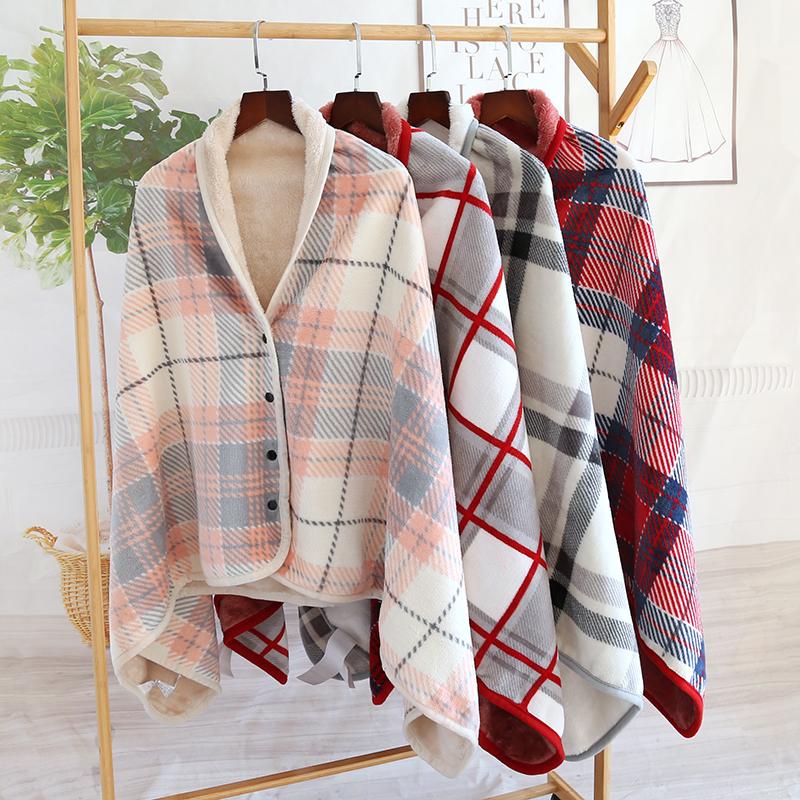 Office Shawl Blanket Cover Blanket Nap Blanket Thick Warm Bean - TikTok ...