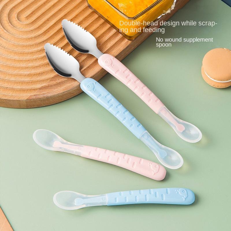 Pinggan Makan Bayi Berkepala Dua, Woodblue, Gred Makanan, Tiada ...