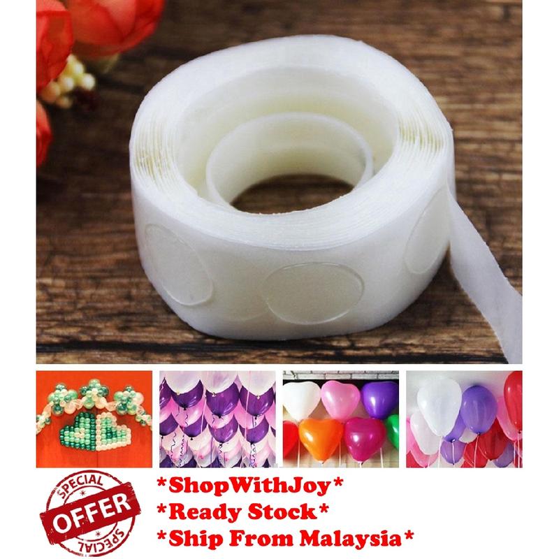 【SalesWithJoy】Dot Stick Balloon Glue Dot Glue Dot Stick Balloon ...