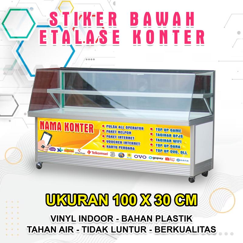 Sticker / Stiker Bawah Etalase Konter Pulsa, Ukuran 100 x 30 - Shop ...