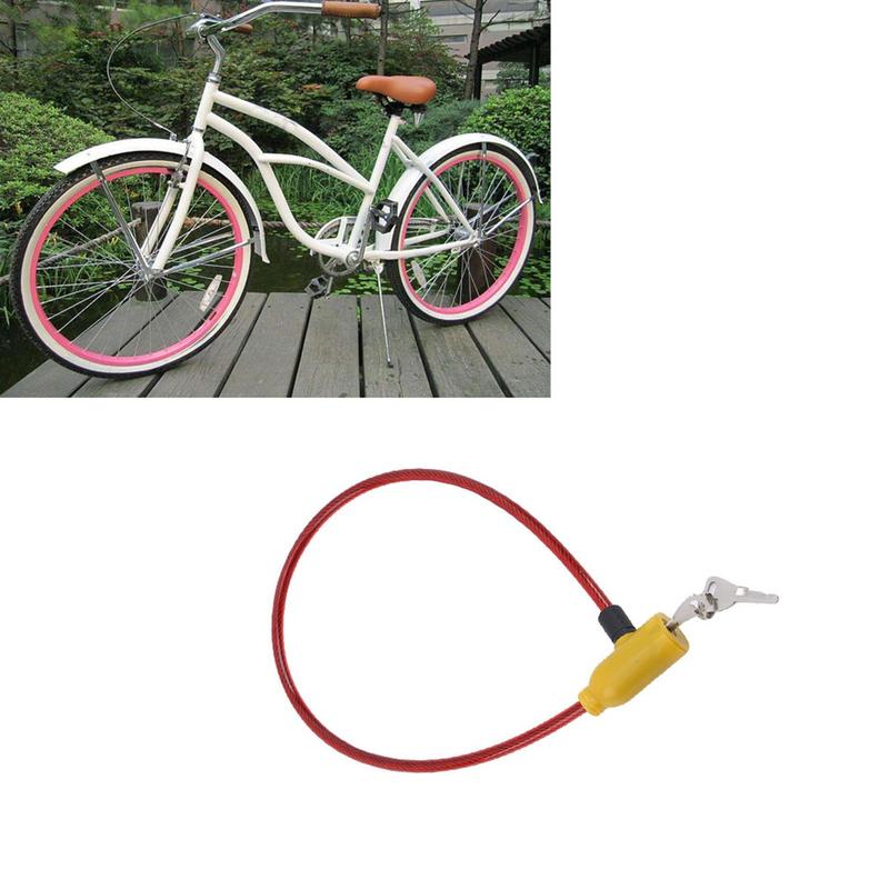 Bicycle Lock Exquisite Steel Cable Lock Bicycle Safety Lock Protection ...