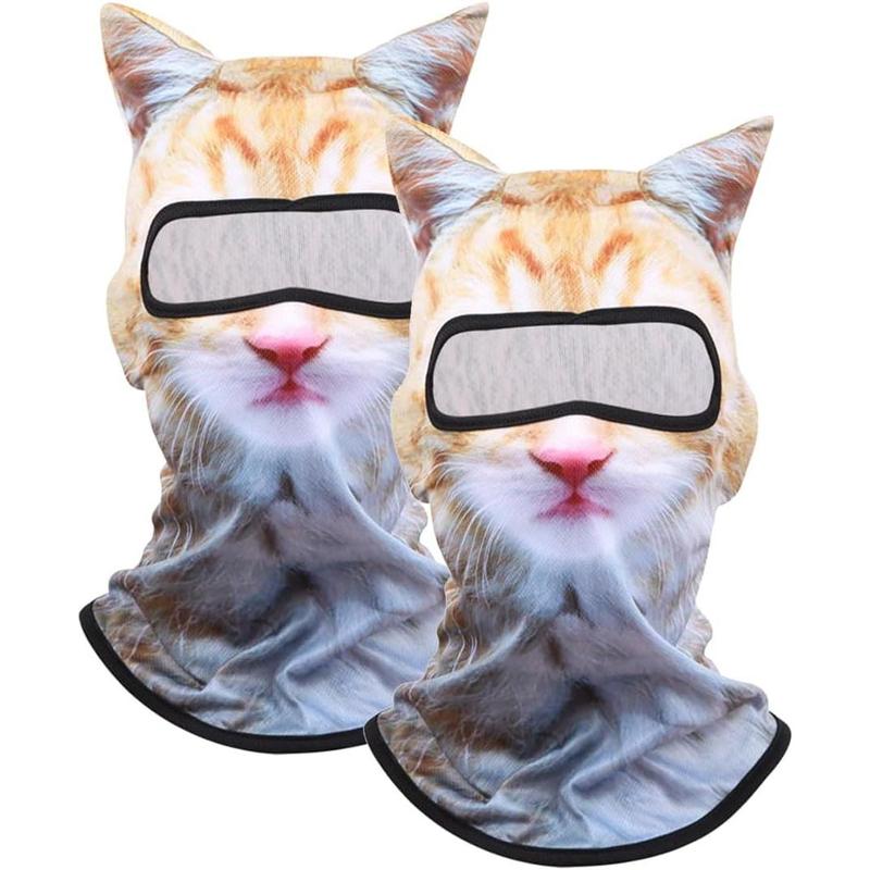 3D Cat Ski Balaclava Sheisty Face Mask with Ears Cute Animal Ski Mask ...