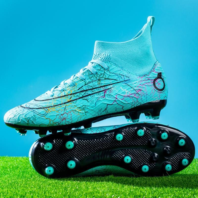 Large Size 33-46 High-Top Long Spike Football Boots Professional ...