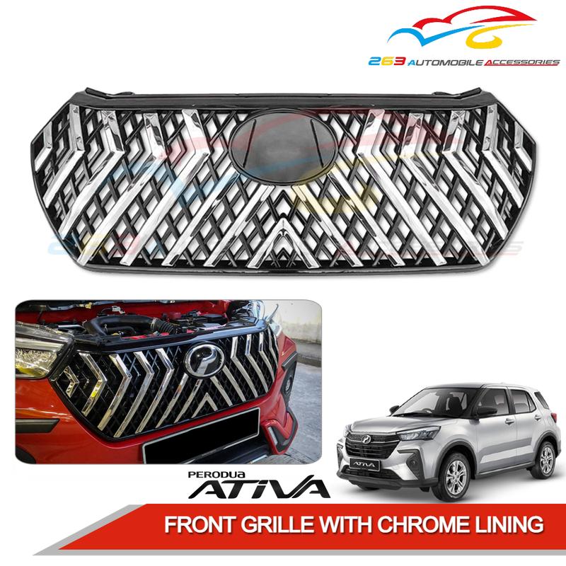 PERODUA ATIVA 2021-2023+ FRONT GRILLE GRILL WITH 'STAINLESS STEEL ...