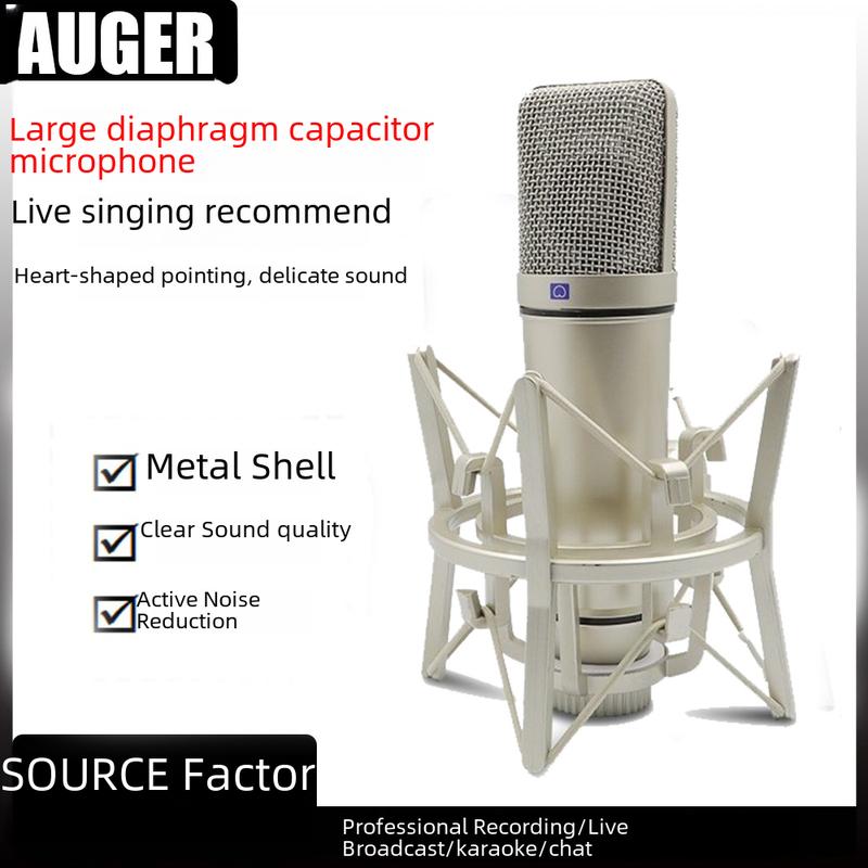 Mikrofon Pemeluwap, U87, Set Penuh, Mikrofon Logam, Sesuai untuk ...