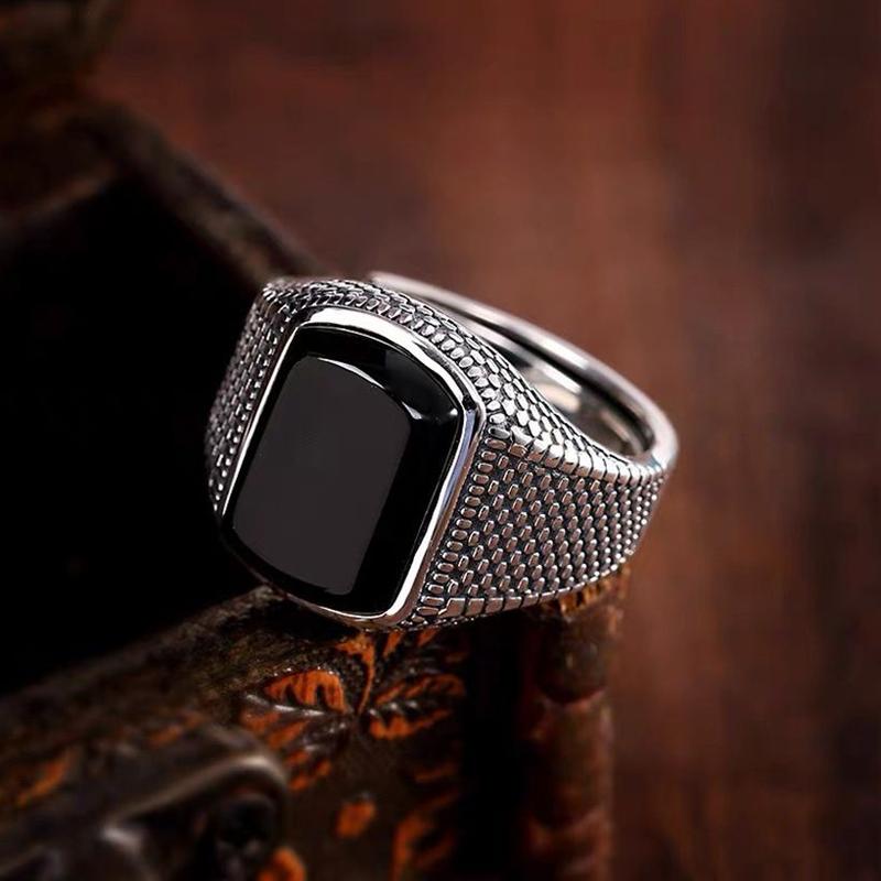 Cincin Batu Retro, Kualiti Tertekan, untuk Lelaki, Rekaan Muka - TikTok ...