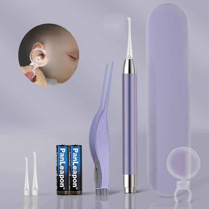 Pencuci Telinga Bayi, Pencungkil Telinga LED, Lampu Denyar, Tongkat ...