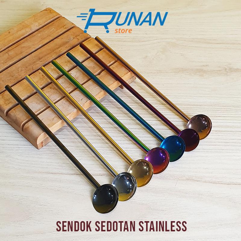 Sendok Sedotan 2in1 Straw Spoon Stainless Sendok Aduk Teh Cocktail Gold ...