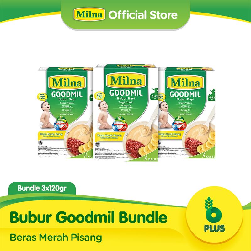 Milna Goodmil 6+ Beras Merah Pisang 120G (3 Pack) - Shop | Tokopedia