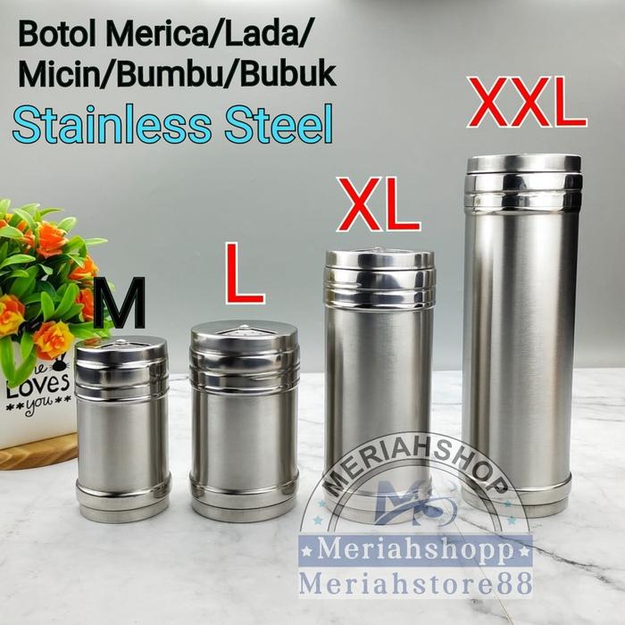 Jual Botol Shaker uk. XL TINGGI 15,2 x 6,2cm Tempat Garam Merica Bumbu ...