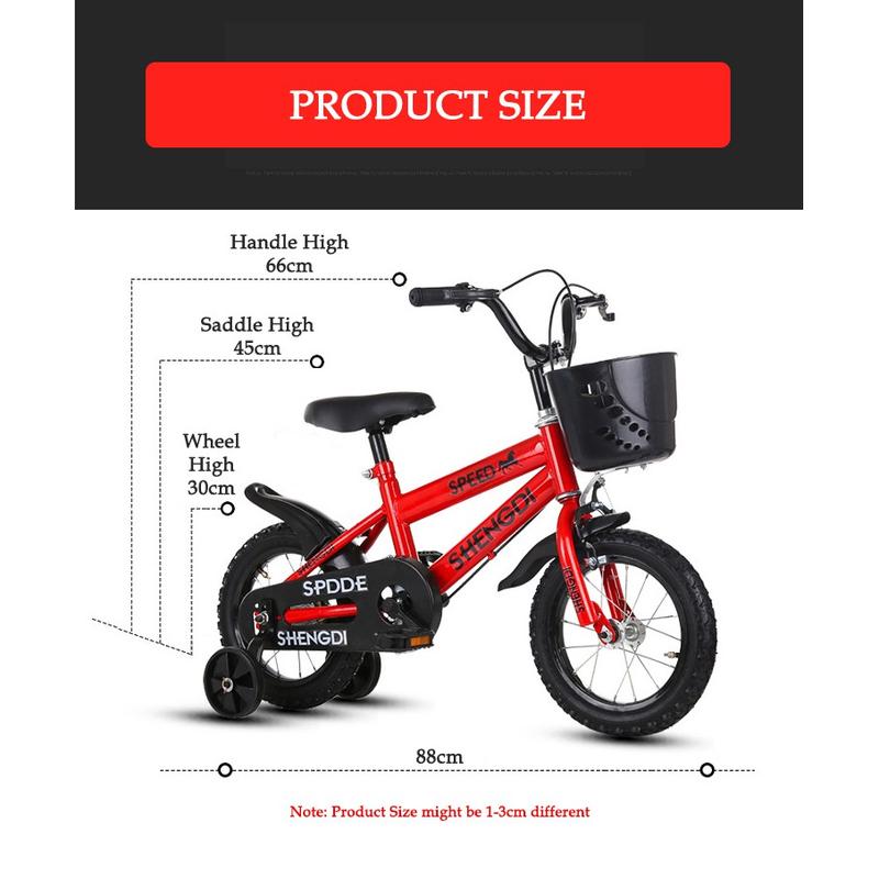 【COD】(Tayar Angin) 12 inch Children's Bicycle Kids Bicycle Cycling ...