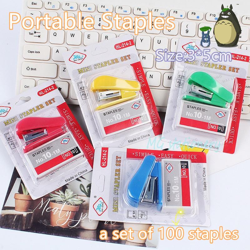 Mini cute Stapler Set Pupils Portable Convenient Stapler & Staple ...