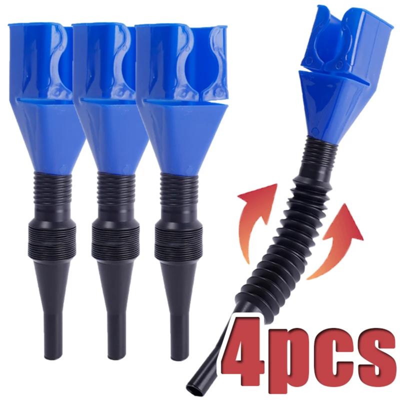 4PCS Folding Telescopic Hose Fueling Funnel Car Motorcycle Fueler ...