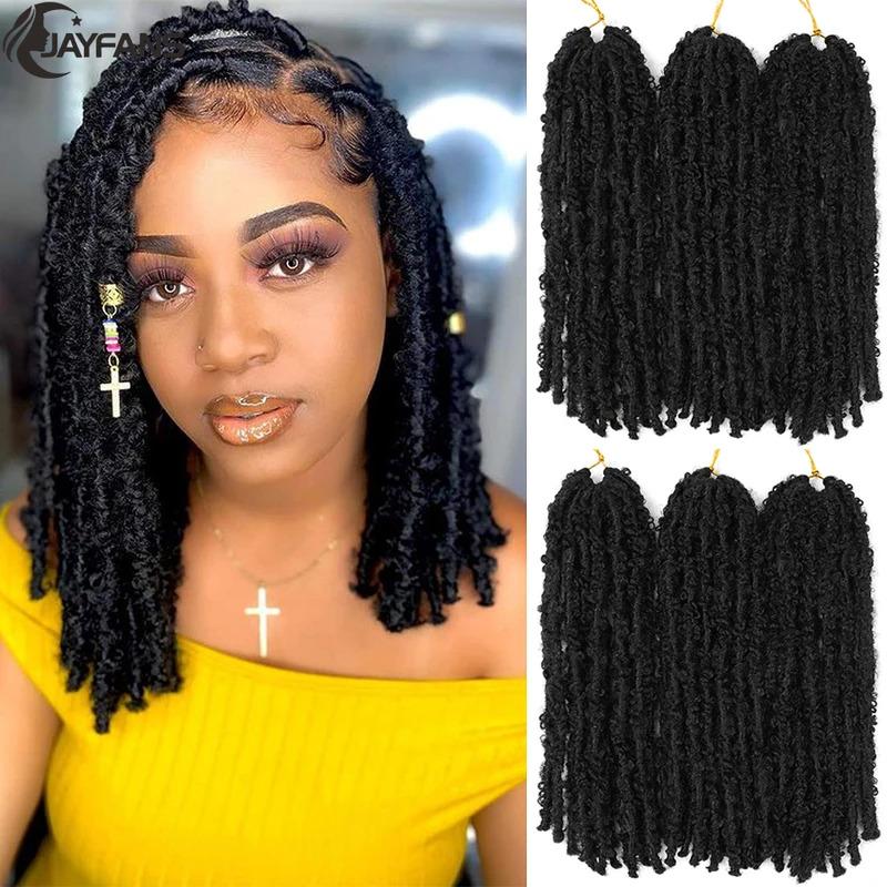 12 14 Inches Butterfly Locs Crochet Hair Pre-twisted Faux Locks ...