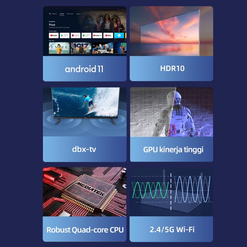 CHiQ 40 Inch Newest Android 11 Frameless Smart TV Digital LED TV ...