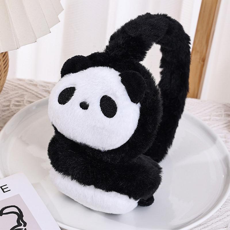 1pc Winter Panda Plush Earmuffs for Women Cute Cartoon Thicken - TikTok ...