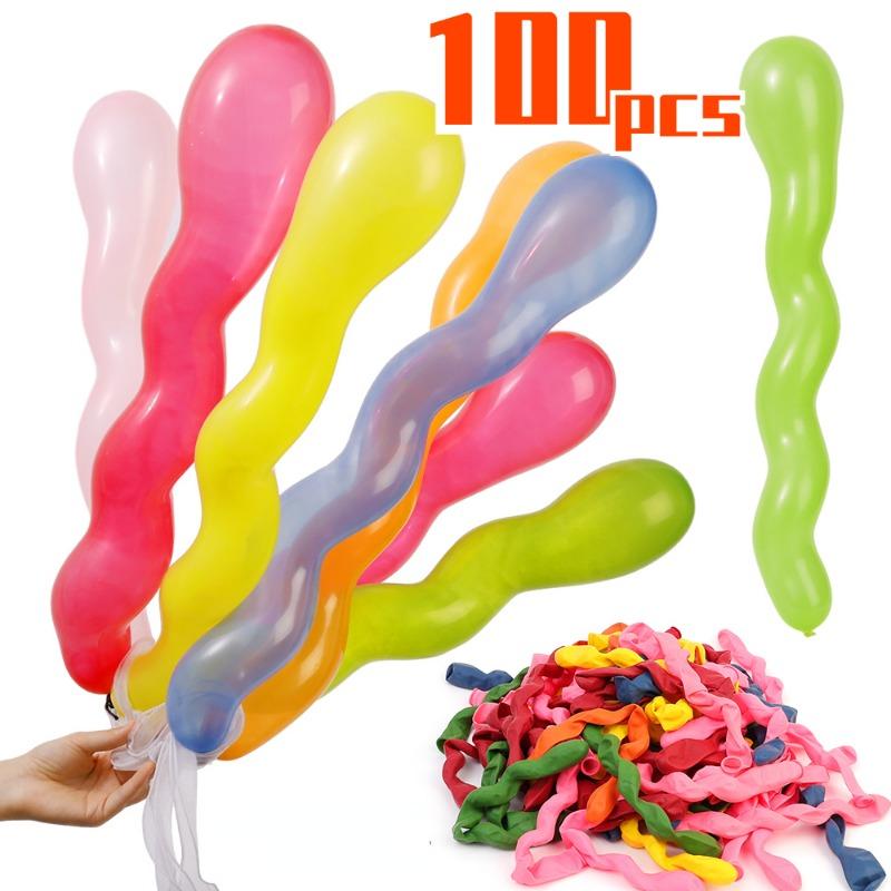 100pcs Screw Twisted Balloons Thicken Large Spiral Long Stri - TikTok ...
