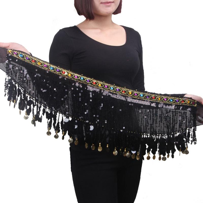 Tuala Pinggul Tarian Perut, Panjang 165CM, 1 helai, Hiasan Labuci ...