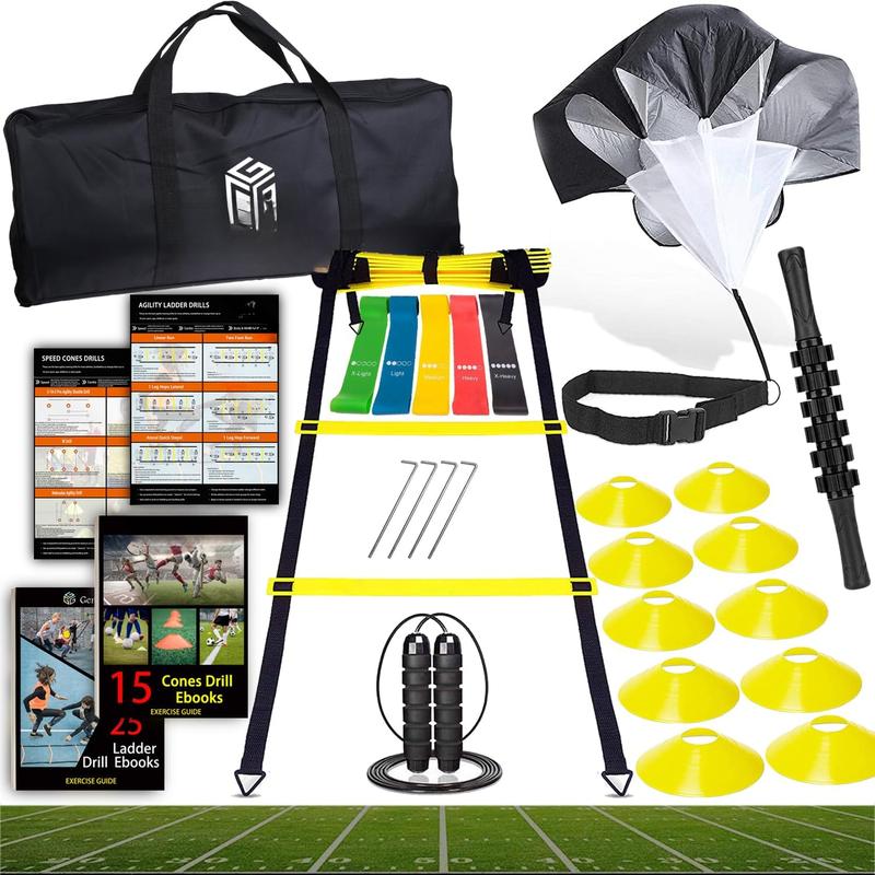 Speed Agility Set, Includes Agility Ladder, Jump Rope, Resistance ...