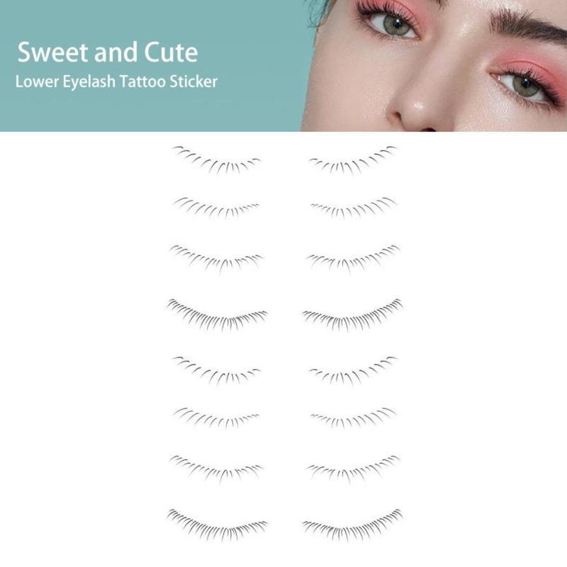 Lower eyelash tattoo stickers 3D simulation durability Anti-falling ...