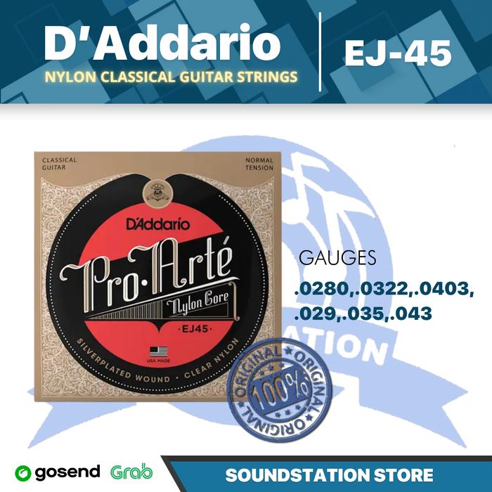 Jual D’ADDARIO EJ45 PRO-ARTE NYLON CLASSICAL GUITAR STRINGS - Kota ...