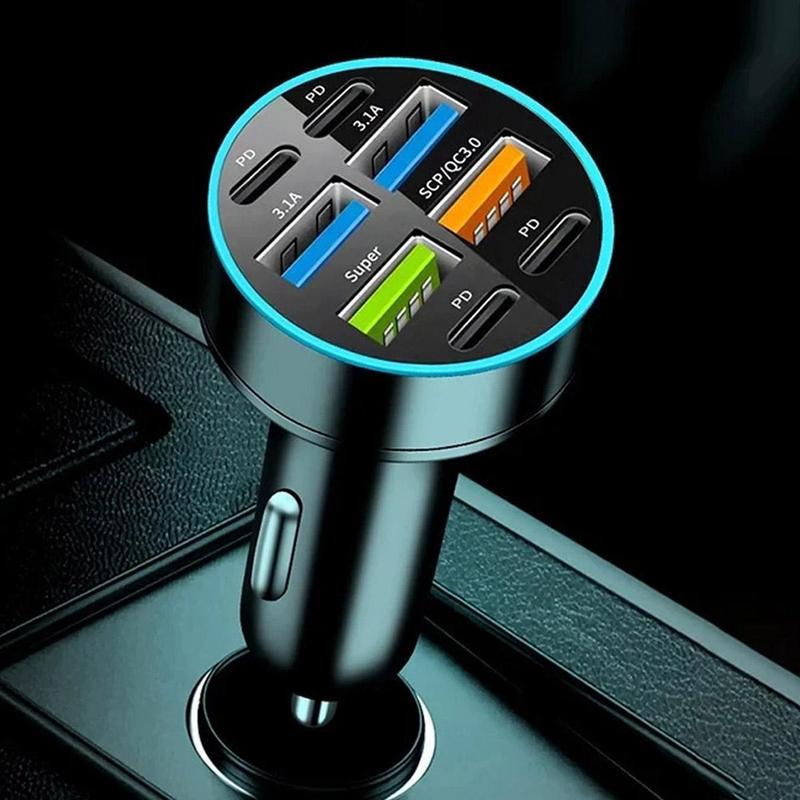 8-Ports USB PD Fast Charging Car Charger, Intelligent Phone Charging ...